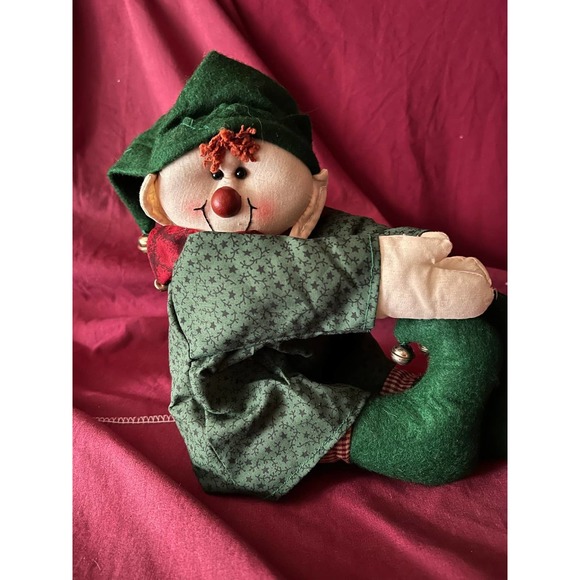 Holiday | Terrys Village Stuffed Elf Cloth Green Velcro Hands | Poshmark
